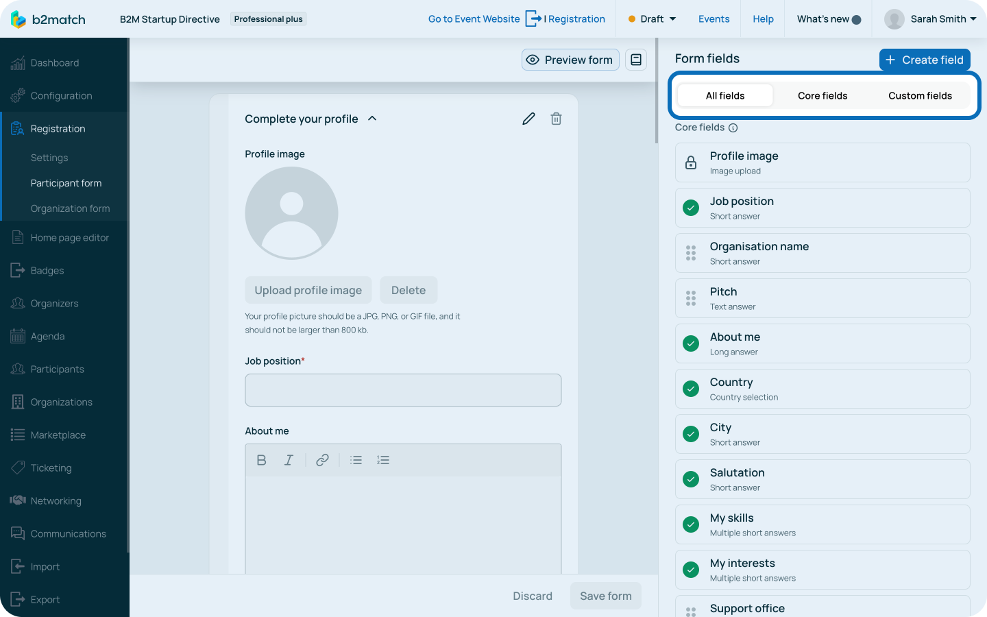 Understanding Registration Form Builder