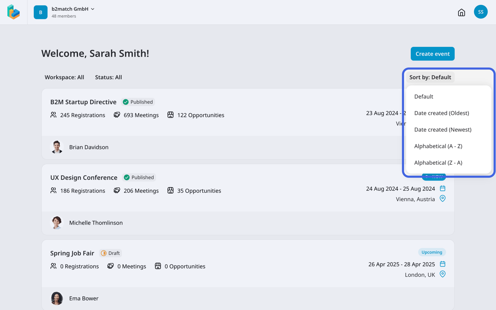 Understanding b2match Workspaces