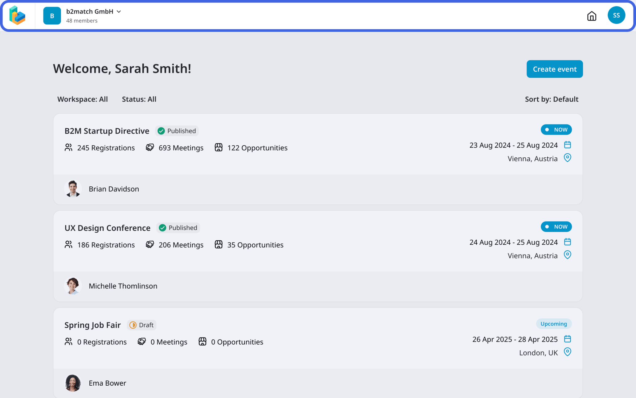 Understanding b2match Workspaces