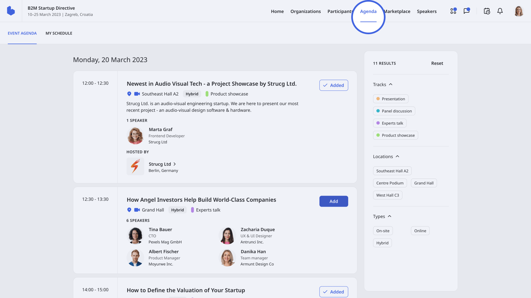 Understanding b2match Agenda