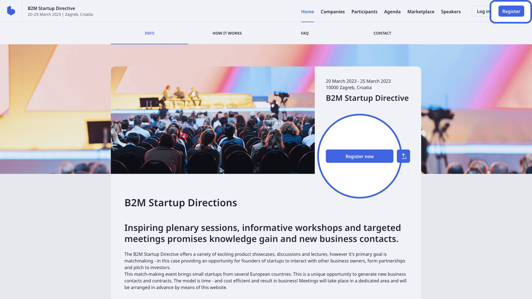 Creating a b2match Account