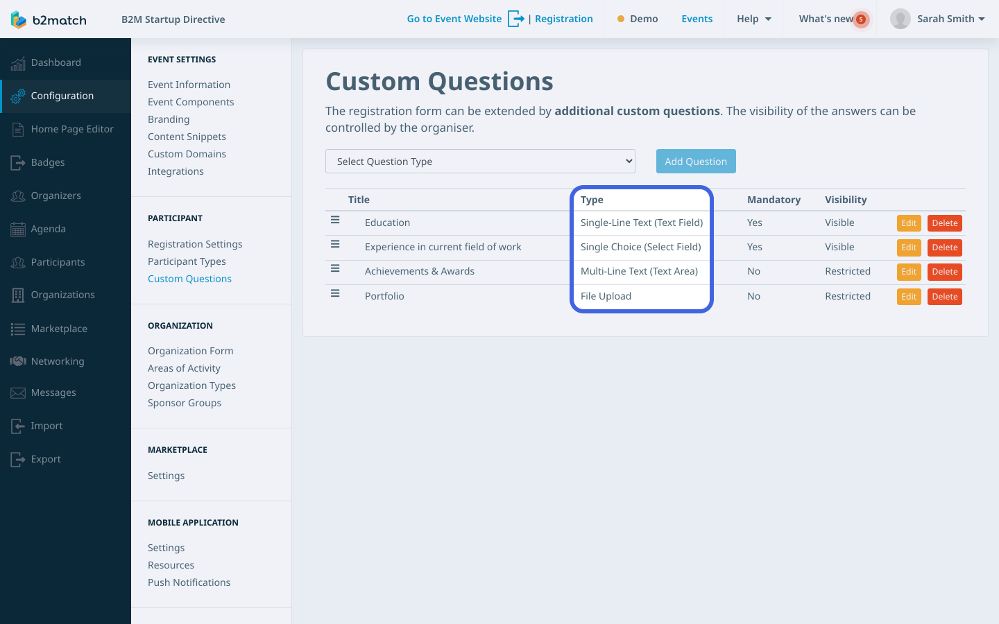 Understanding Custom Questions